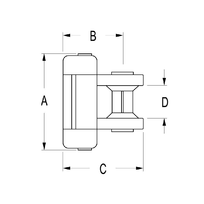 Ronstan RC28163 Ronstan Series 8 Ballslide™ Intermediate Car, Narrow ...