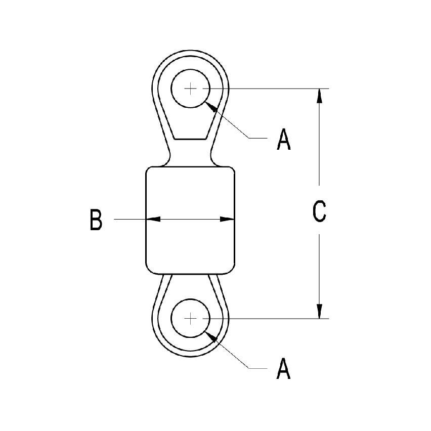 Ronstan RF78 Ronstan Eye & Eye Swivel - Swivel Connector with Dual Eye ...