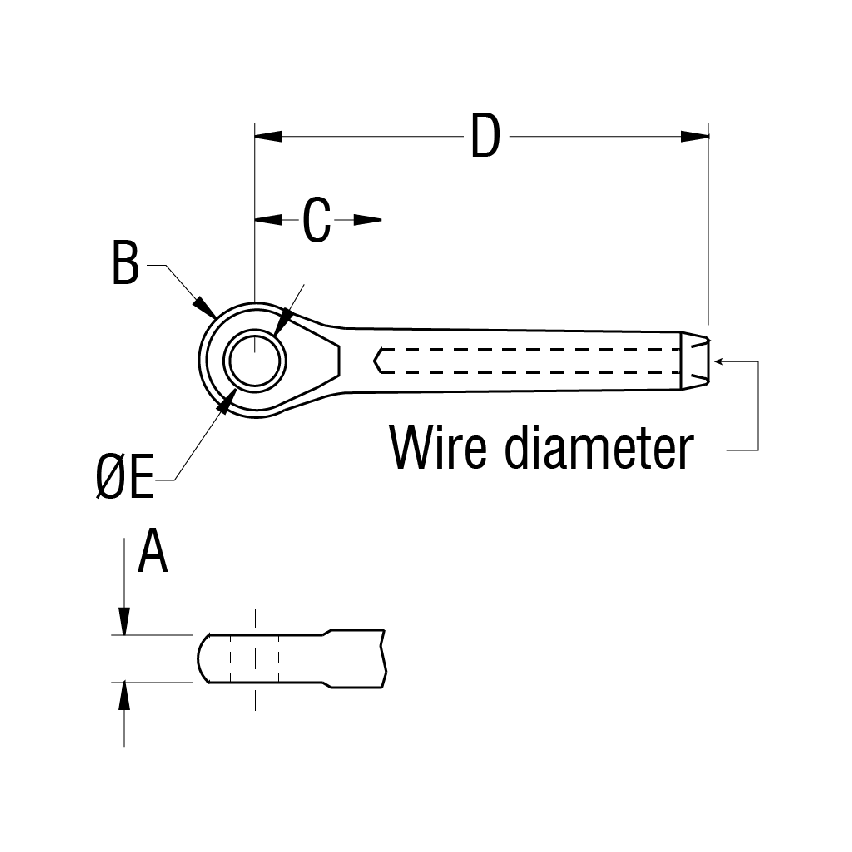 Ronstan RF1500-1210 Ronstan Eye Swage Terminal for 3/8" Imperial Wire ...